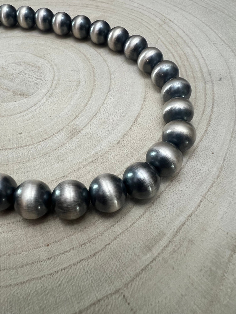12mm Sterling Silver Pearls Necklace - 18 inch – Cowhide and Conchos