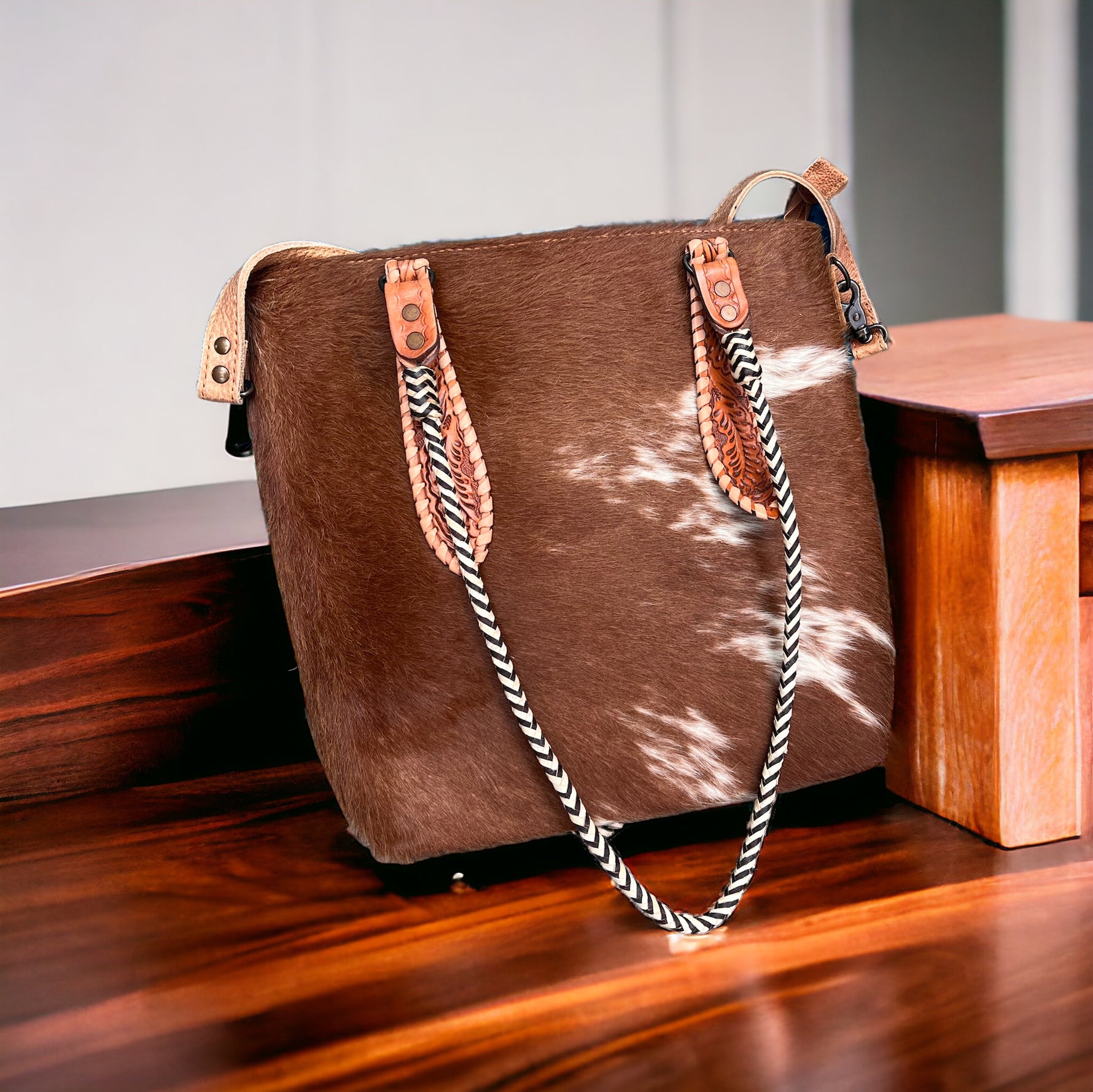 Western Bags & Purses – Cowhide and Conchos