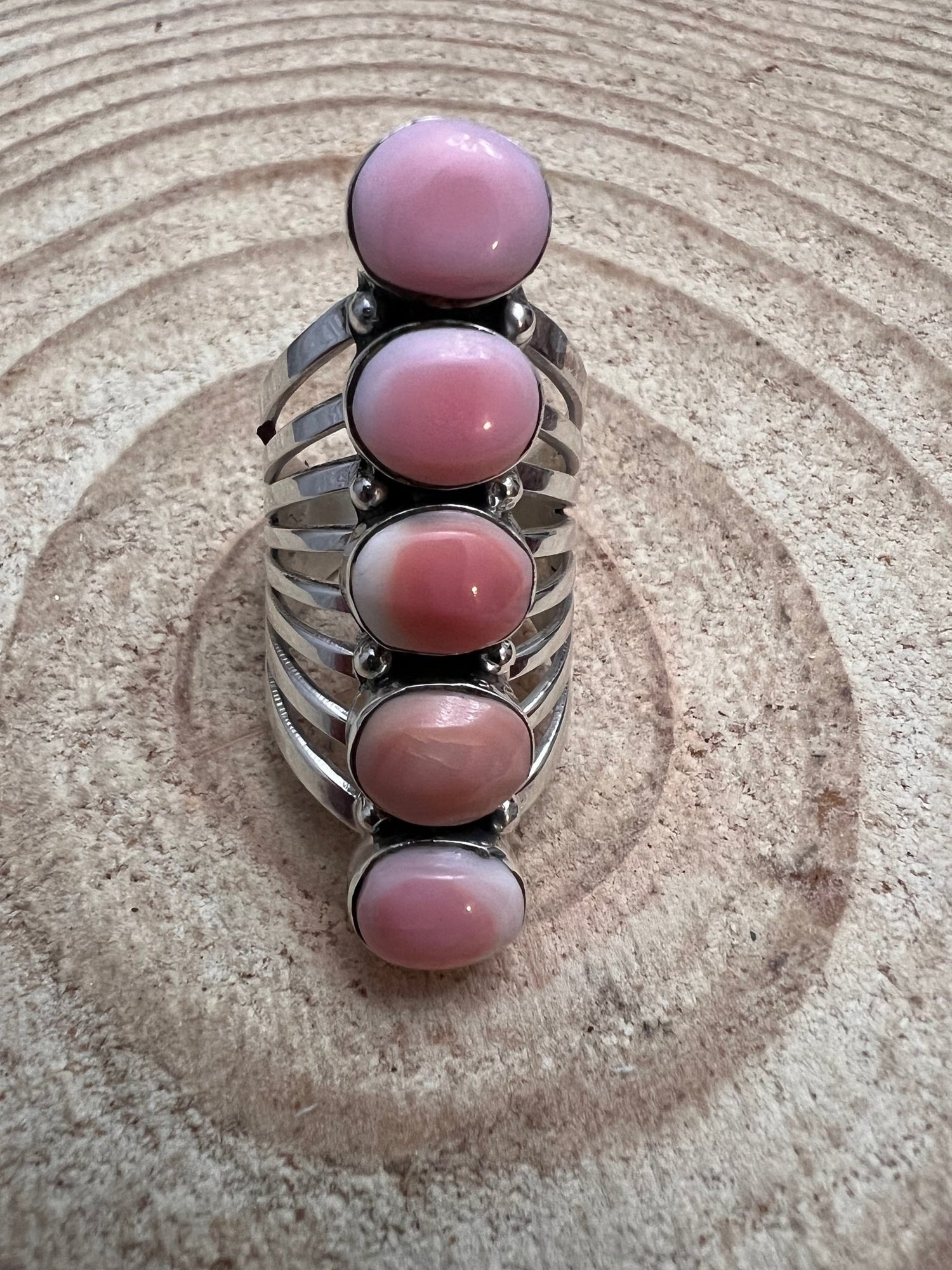 Western style Rings – Cowhide and Conchos